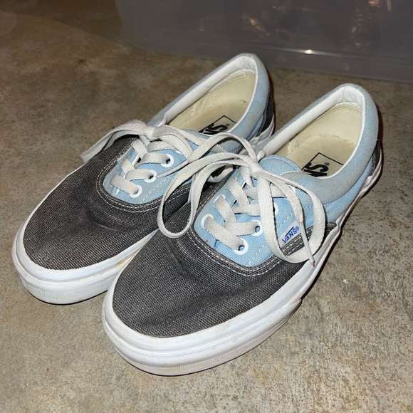 Vans | Shoes | Baby Blue And Gray Vans | Poshmark
